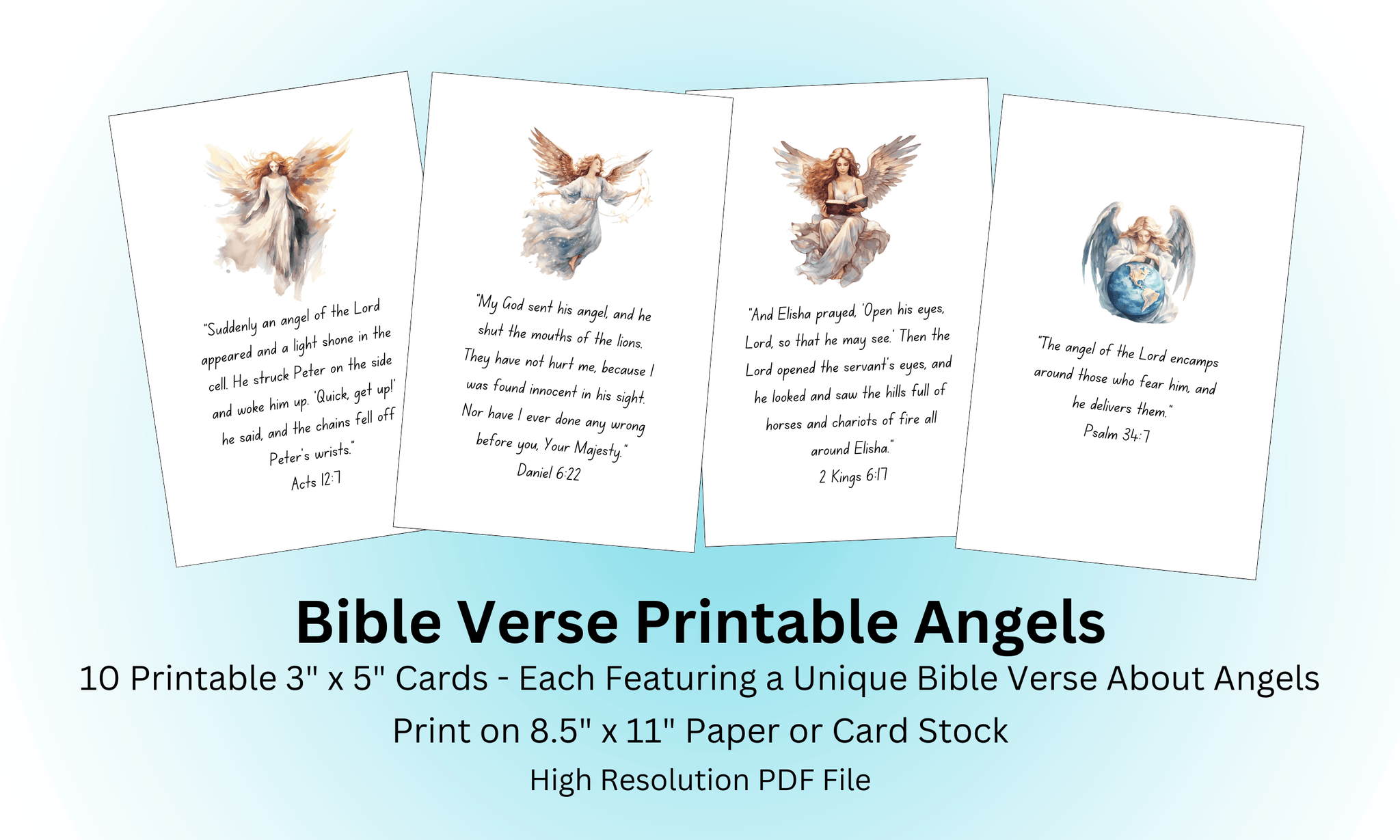 10 Bible Verses About Angels Printable Cards – Coffee and Christ Shop