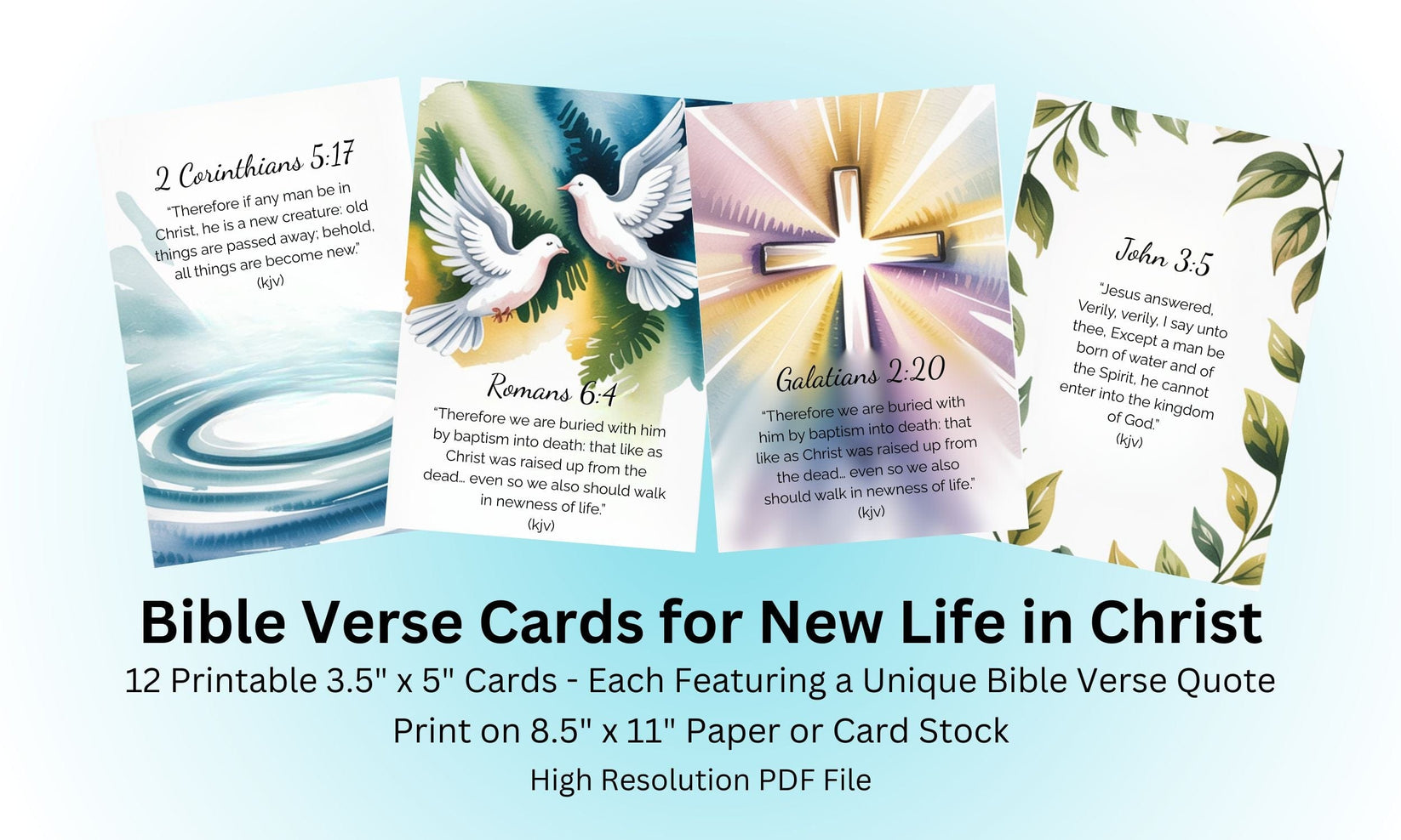 Bible Verse Cards for New Life in Christ – Coffee and Christ Shop