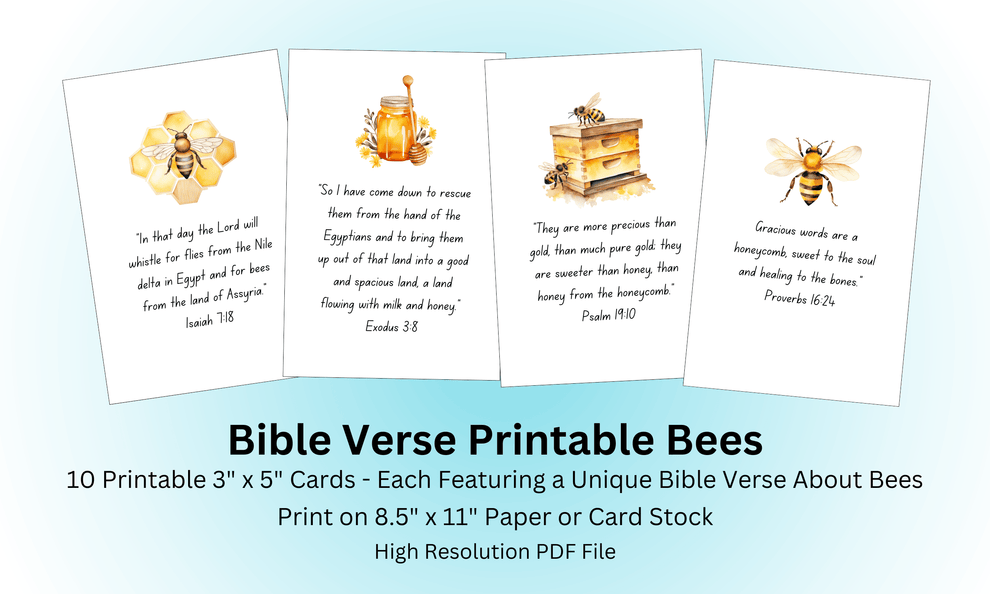 10 Bible Verse Printables Bees – Coffee and Christ Shop