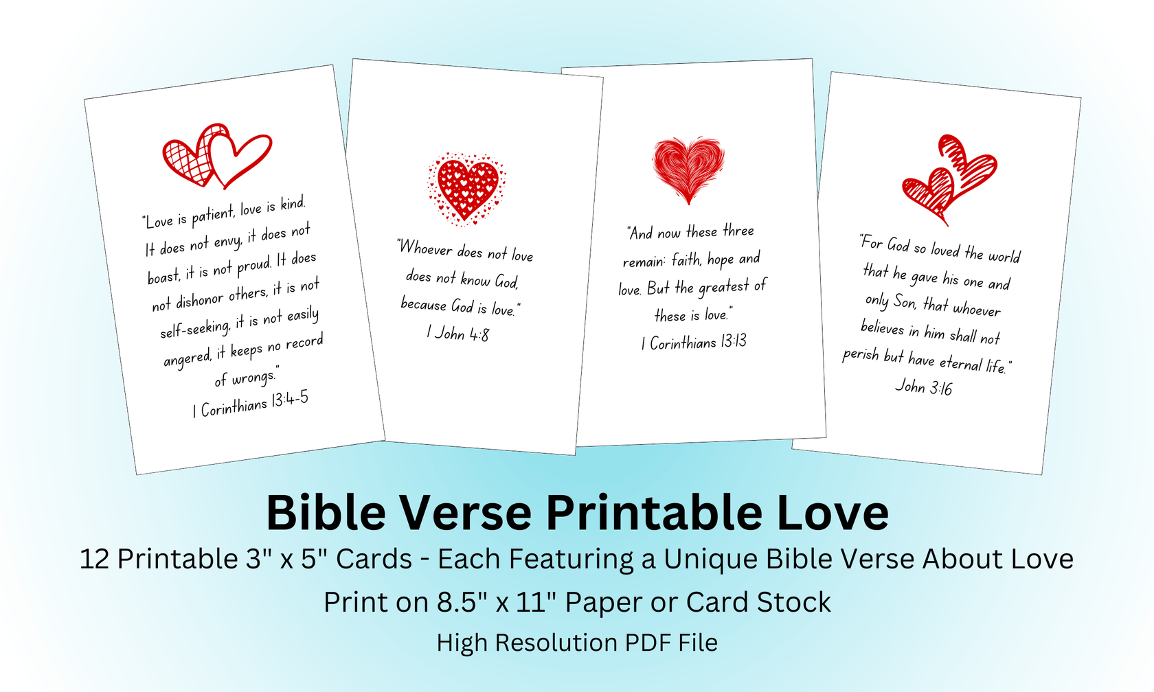 Bible Verse Printable Love – Coffee and Christ Shop