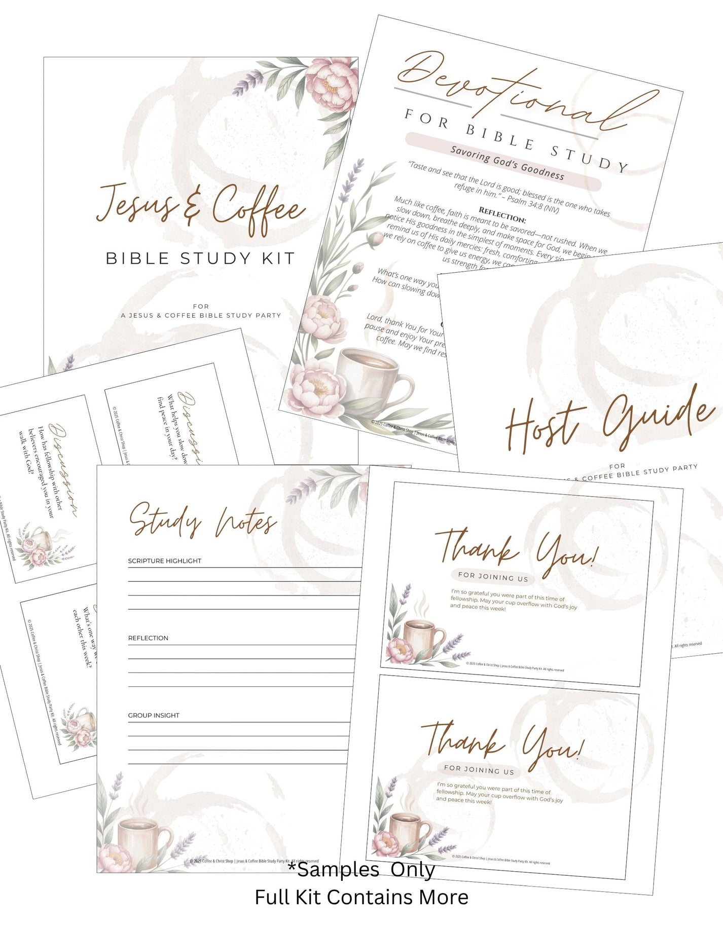 Jesus and Coffee Bible Study Party Kit – Printable PDF – Coffee and ...