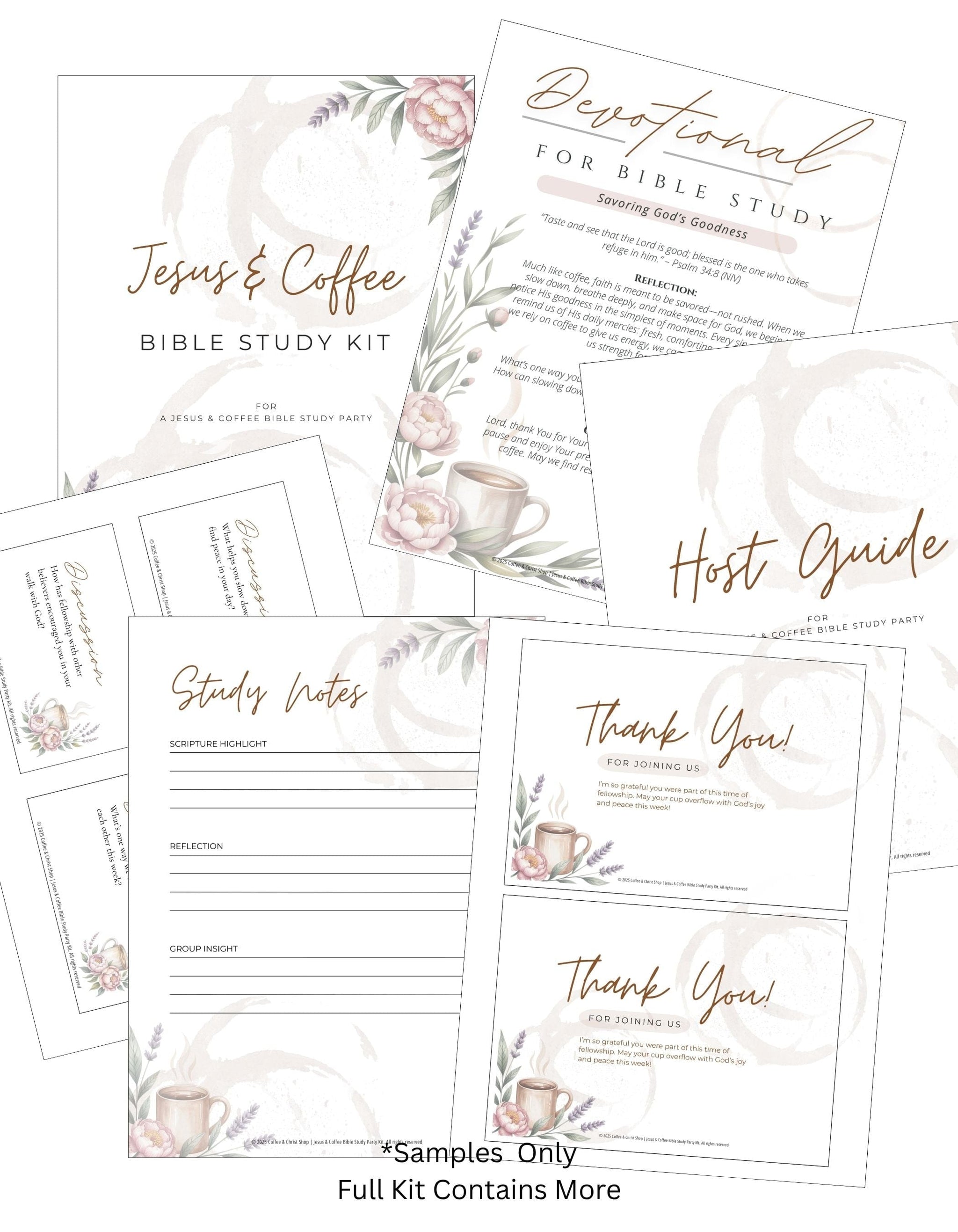 Jesus and Coffee Bible Study Party Kit – Printable PDF – Coffee and ...
