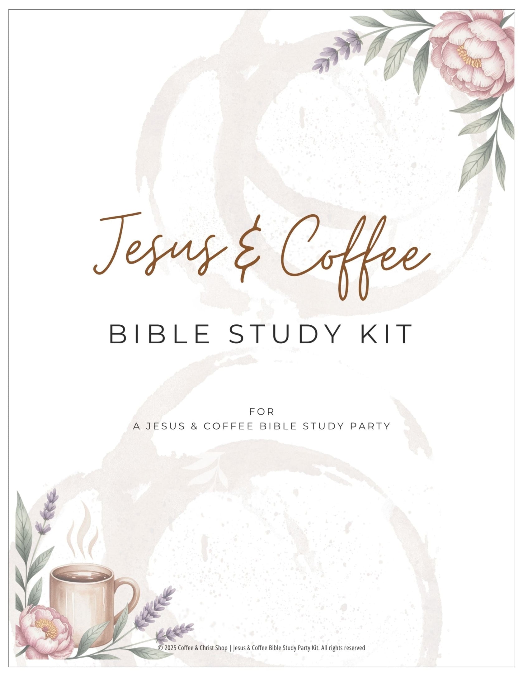 Jesus and Coffee Bible Study Party Kit – Printable PDF – Coffee and ...