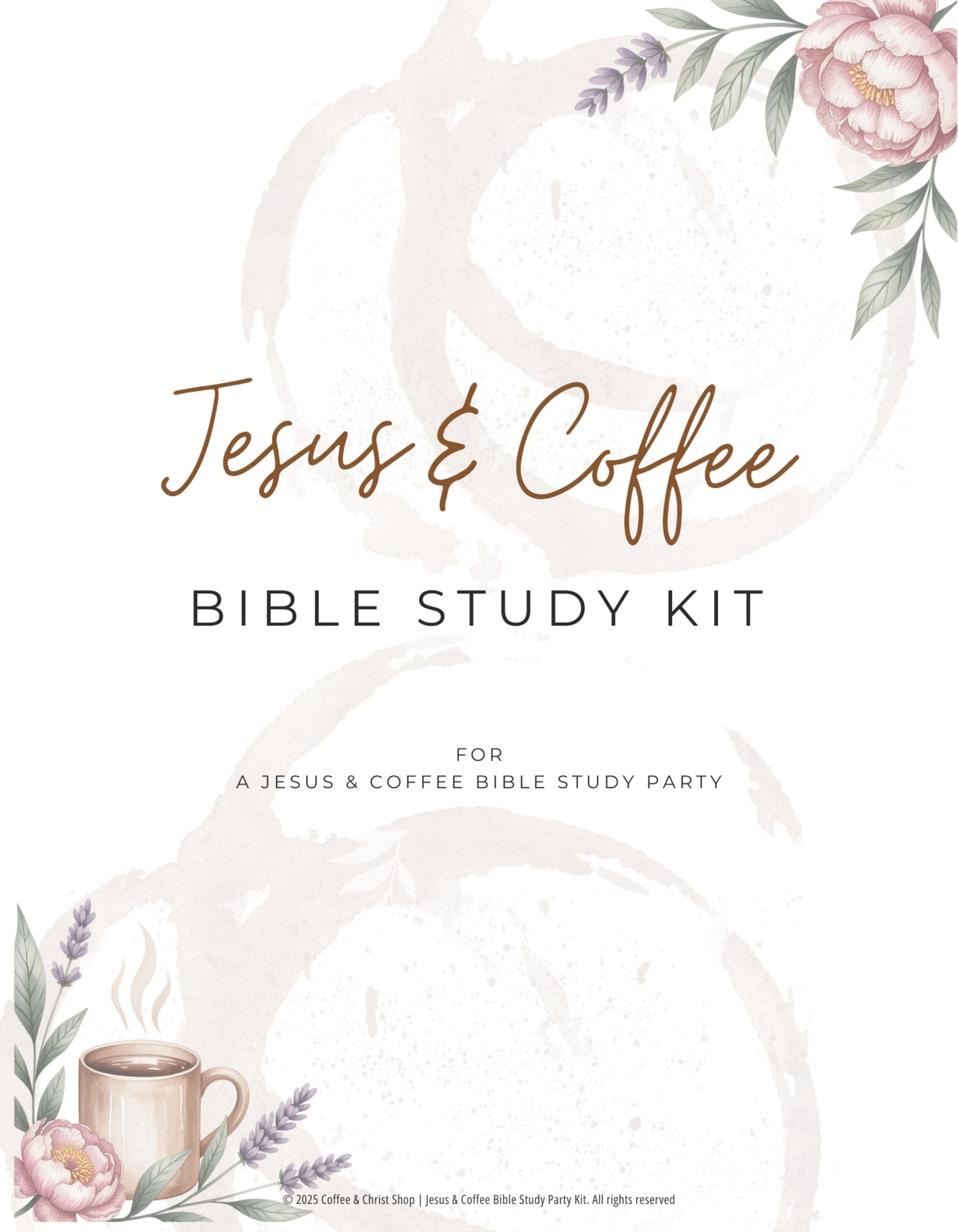Jesus and Coffee Bible Study Party Kit – Printable PDF – Coffee and ...