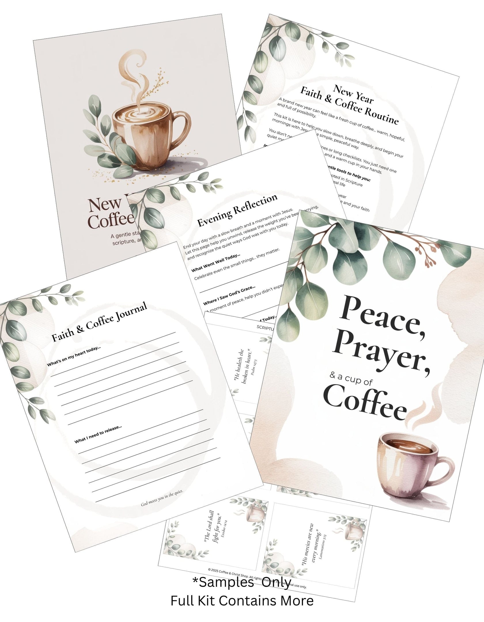 New Year Faith & Coffee Routine Kit | Christian Morning Routine ...