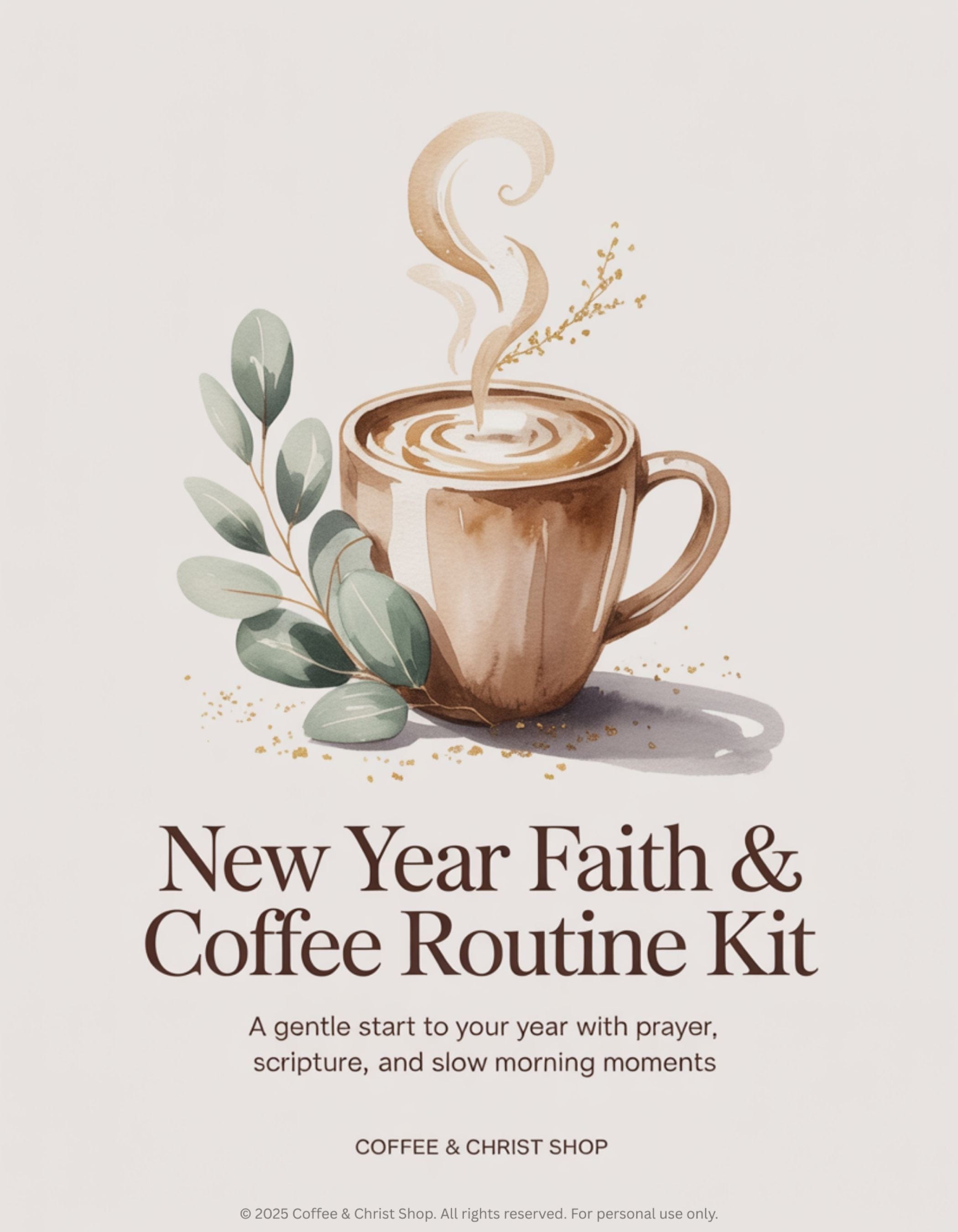 New Year Faith & Coffee Routine Kit | Christian Morning Routine ...