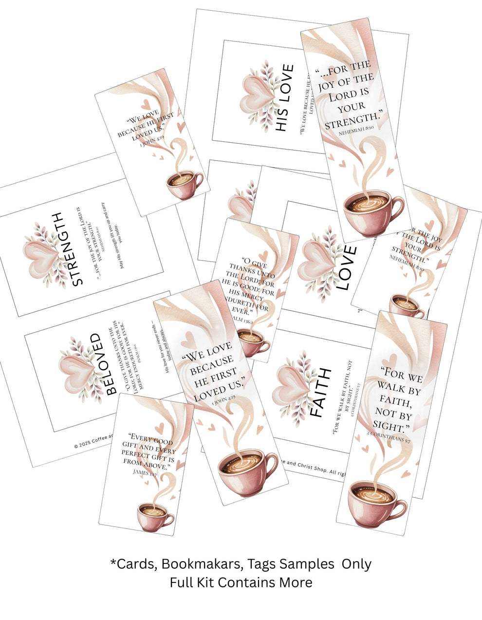Valentine Scripture Bundle – Printable KJV Cards, Tags & Bookmarks ...