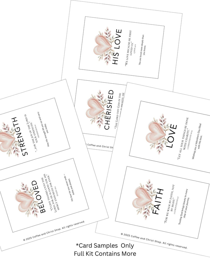 Valentine Scripture Bundle – Printable KJV Cards, Tags & Bookmarks ...