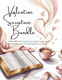 Valentine Scripture Bundle – Printable KJV Cards, Tags & Bookmarks ...