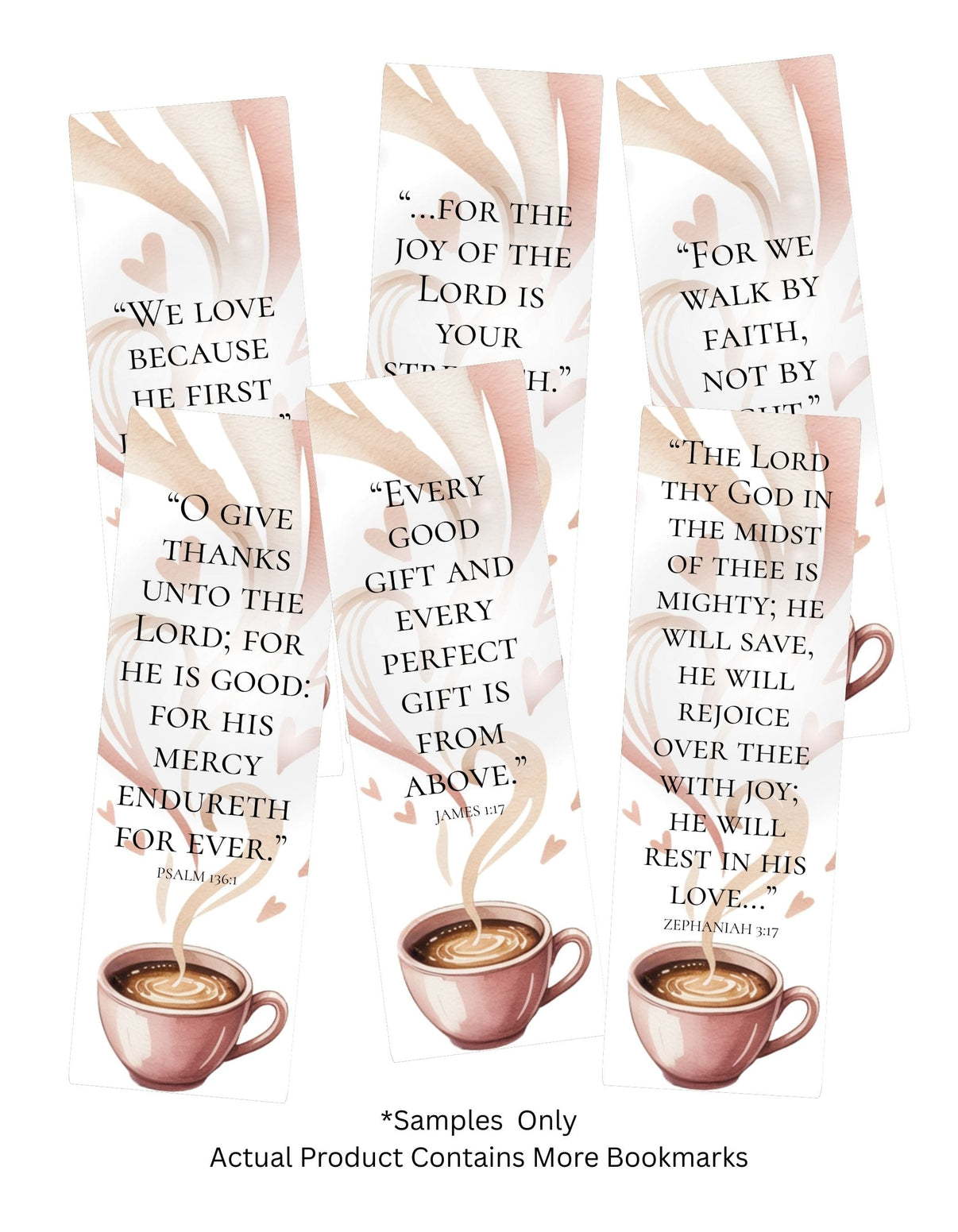 Bible Verse Valentine Bookmarks – Printable KJV Scripture – Coffee and ...