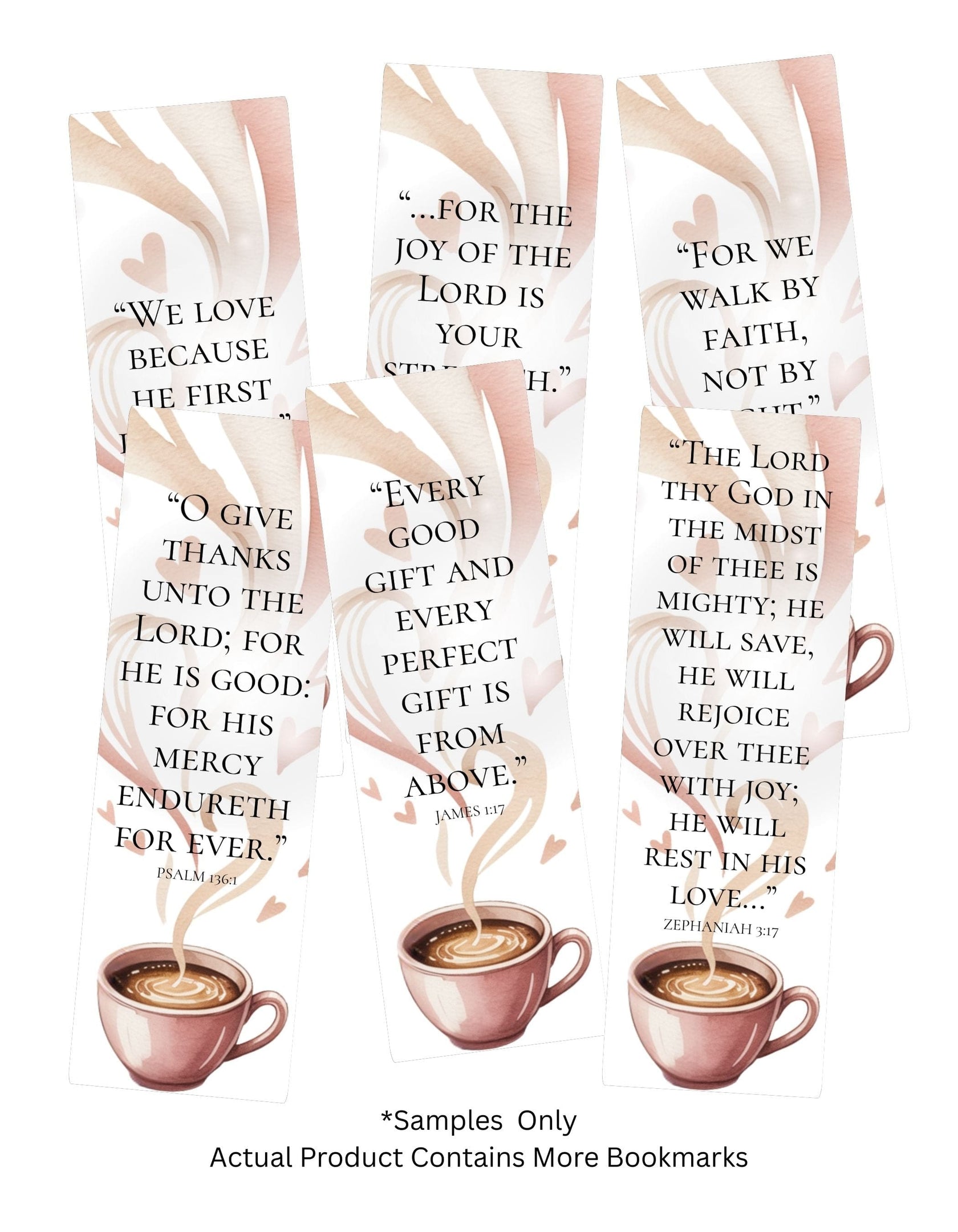Bible Verse Valentine Bookmarks – Printable KJV Scripture – Coffee and ...